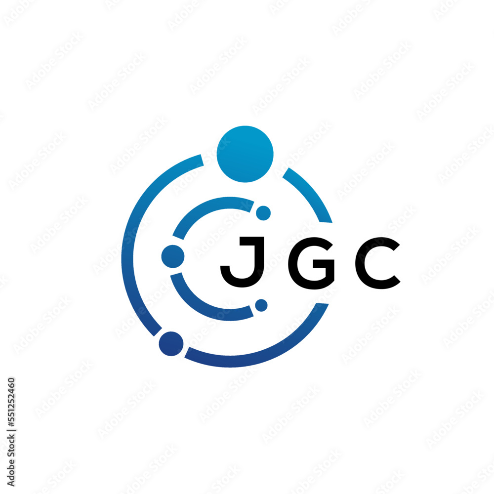 JGC letter technology logo design on white background. JGC creative ...