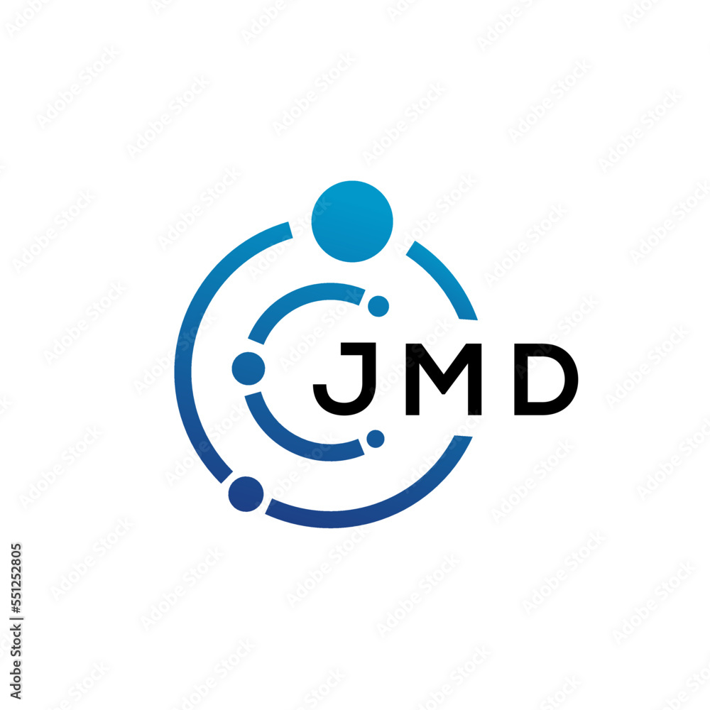 JMD letter technology logo design on white background. JMD creative ...