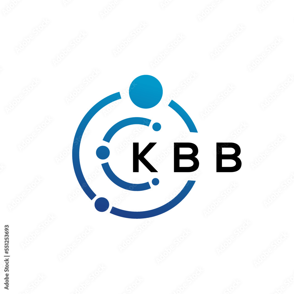 KBB letter technology logo design on white background. KBB creative ...
