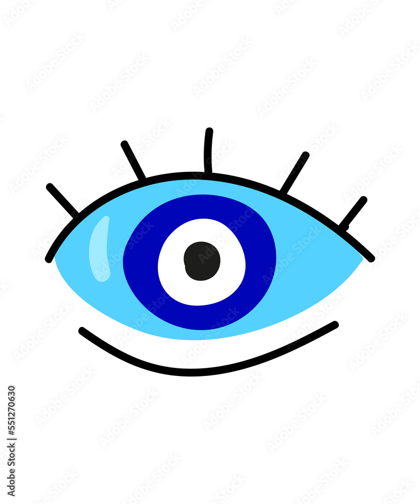 Evil Eye Hand Drawing