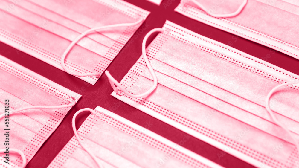 Viva Meganta toned red magenta face travel surgical hygienic disposable ...