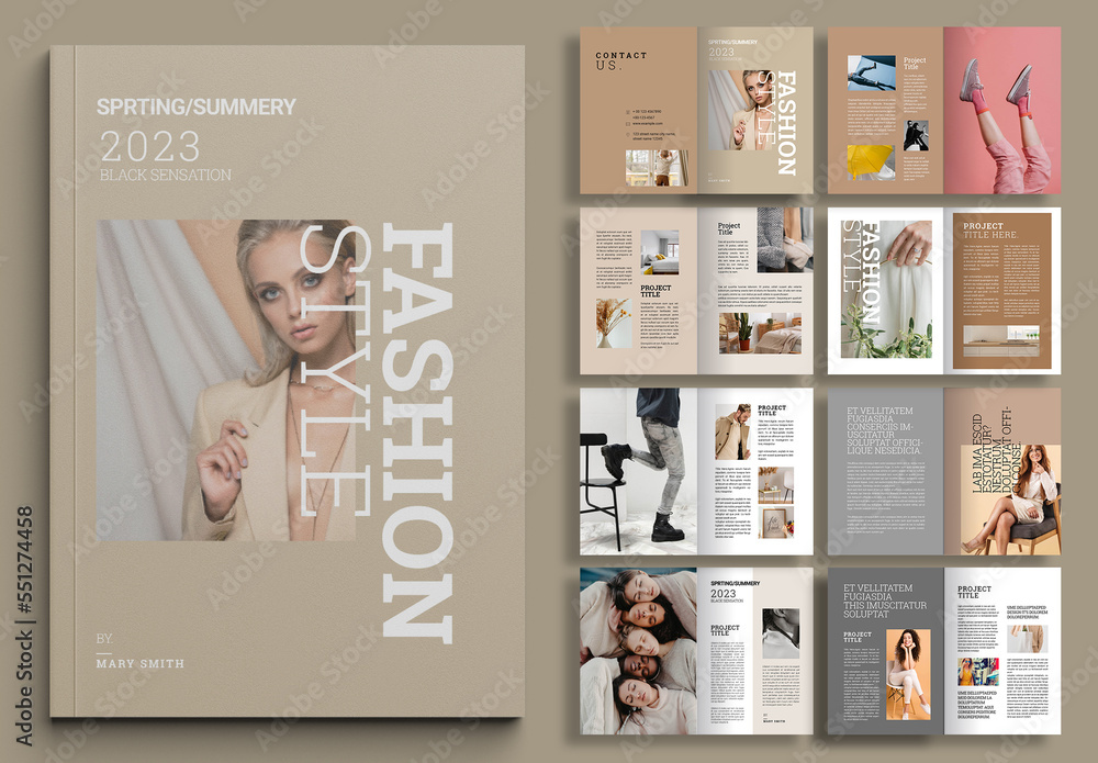 Fashion Portfolio Layout Stock Template | Adobe Stock