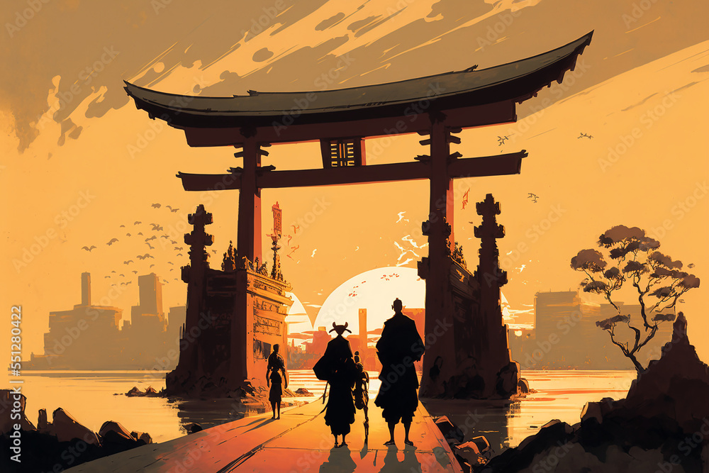 Torii, Japanese Gate, Anime Background, Concept Art, Digital ...