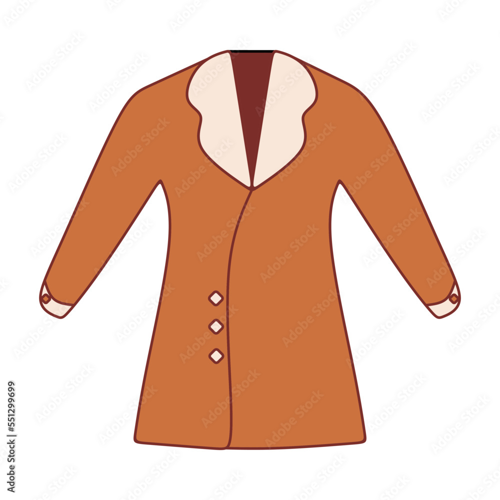 Beautiful coat vector. Jacket illustration isolated on white background ...