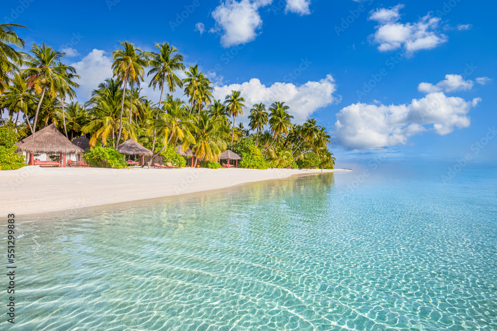 Best summer beach landscape. Tranquil tropical island, paradise coast ...