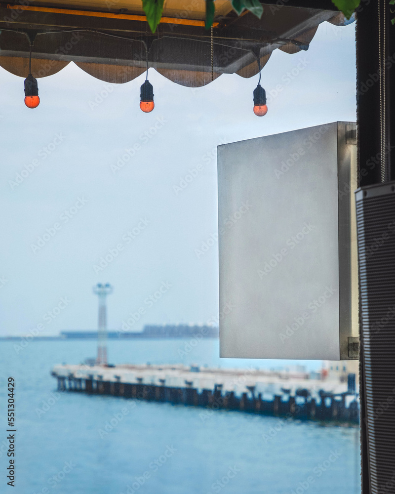 Blank store restorant signage sign design mockup isolated, Clear shop ...