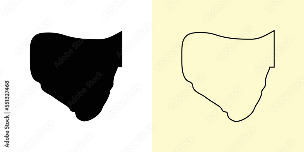Putrajaya map, Malaysia, Asia. Filled and outline map designs. Vector ...