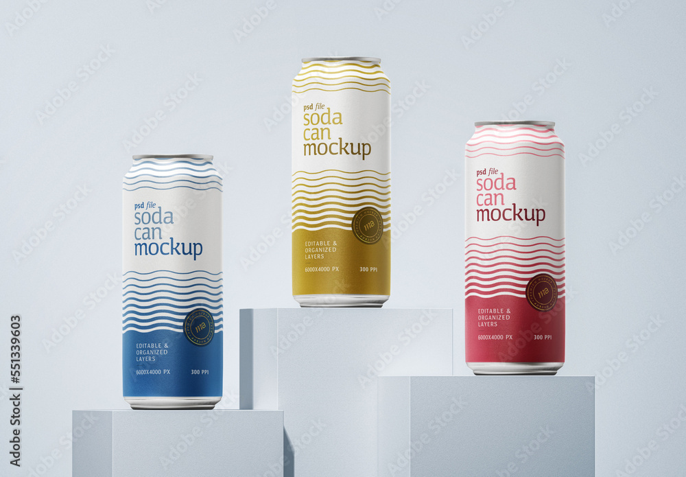 Soda Can Mockup Stock Template | Adobe Stock