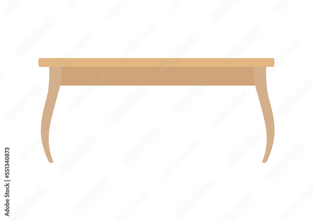 Empty wooden table or desktop. Clean small element of of home interior ...