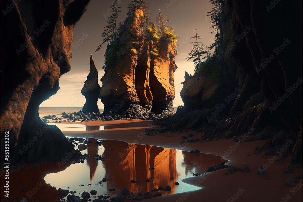 Most beautiful place in an alternative world,digital art,illustration ...