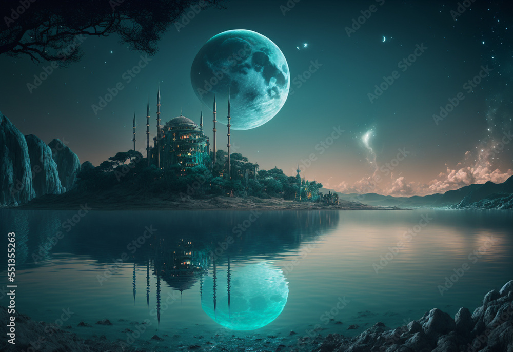 Most beautiful place in an alternative world,digital art,illustration ...