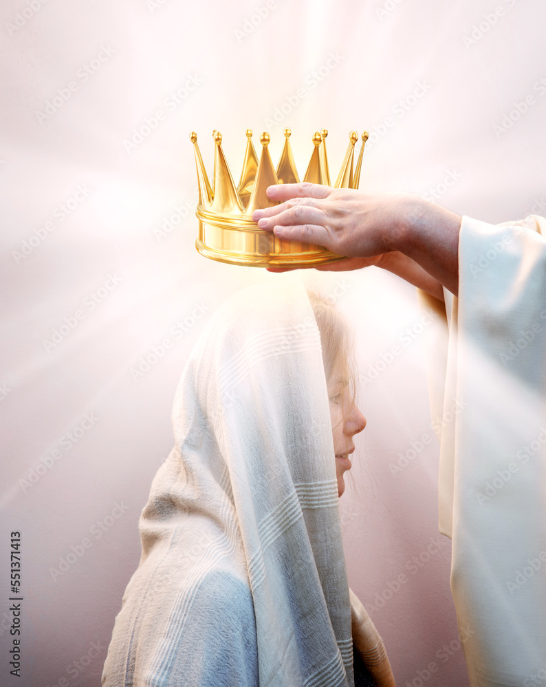 Hands placing a crown on a woman's head Stock Photo | Adobe Stock