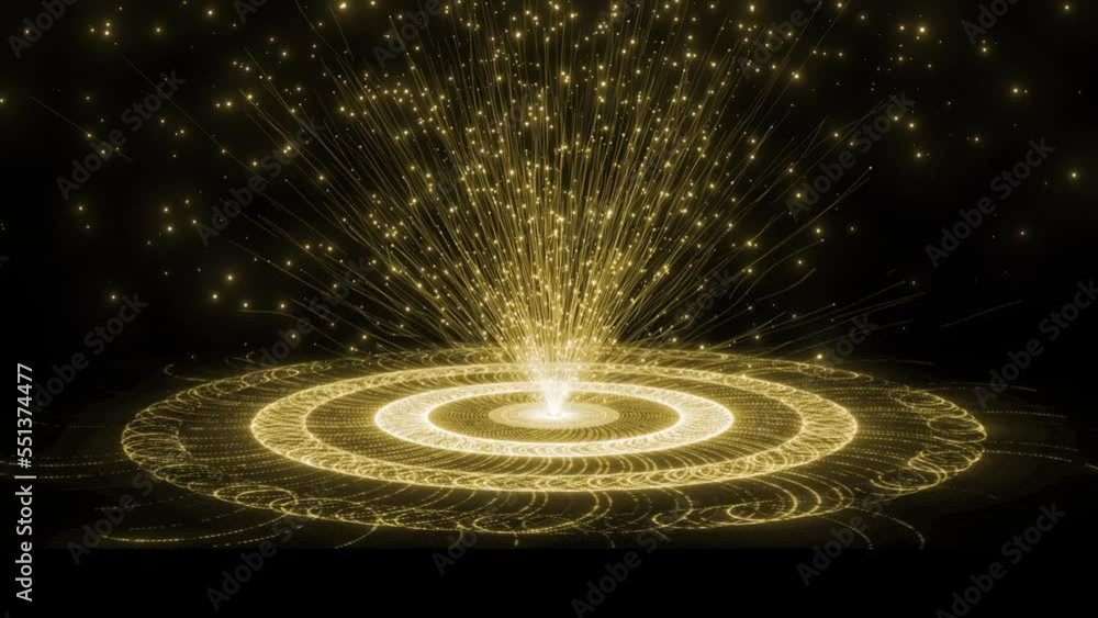 Vidéo Stock Yellow color Hud Circle With Glowing yellow particle ...