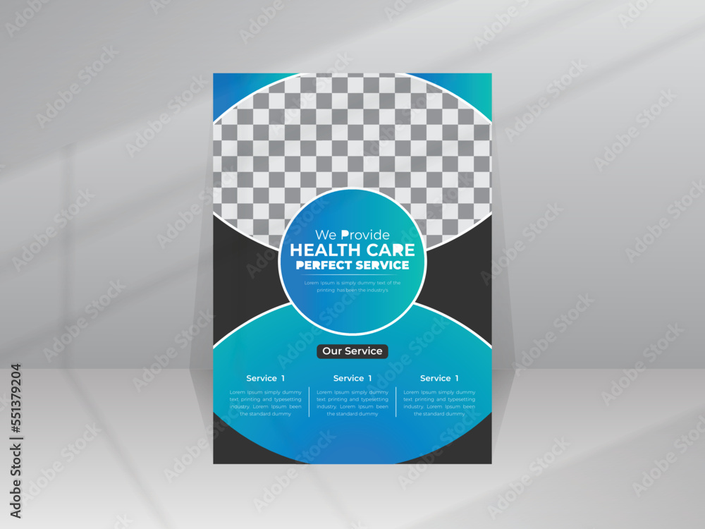 Medical flyer healthcare poster design template with A4 size Stock ...