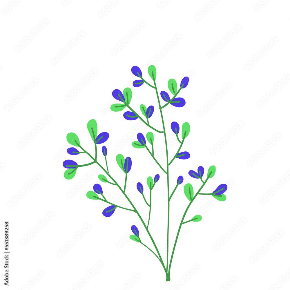 Ramas de colores sin fondo para decorar Stock Illustration | Adobe Stock