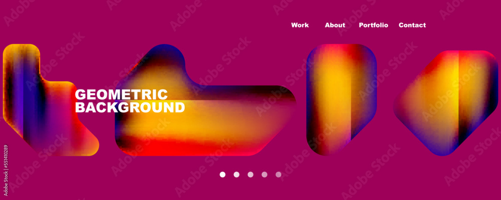 Geometric fluid shapes with liquid colors abstract background. Vector ...