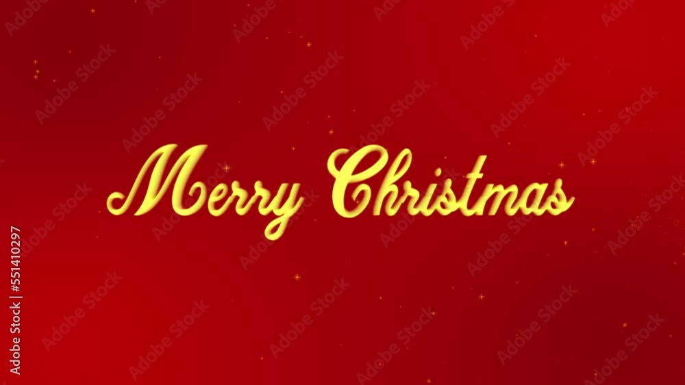 Video „Merry Christmas with golden text animation with light particles ...