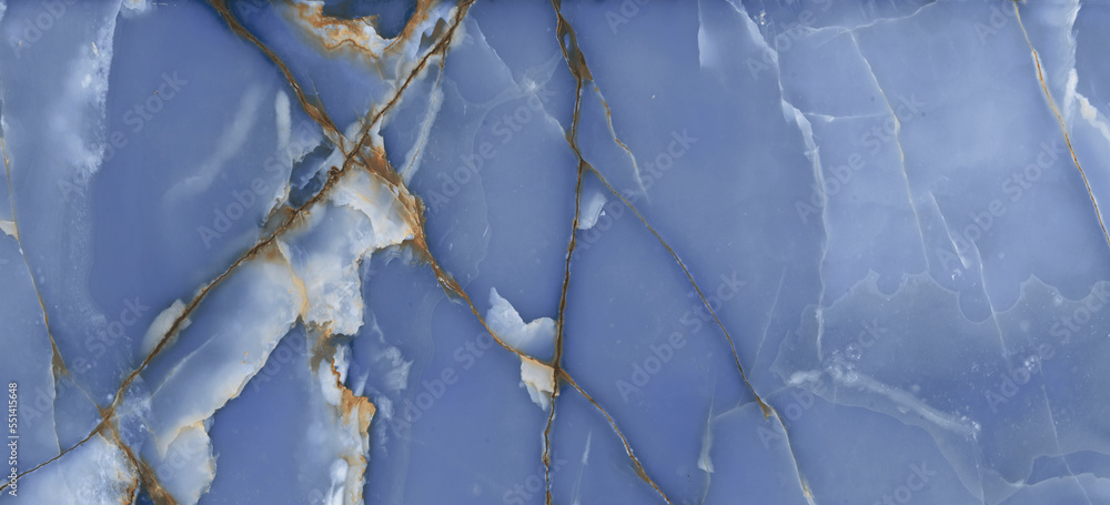 Luxurious blue agate marble texture with brown veins, polished marble ...