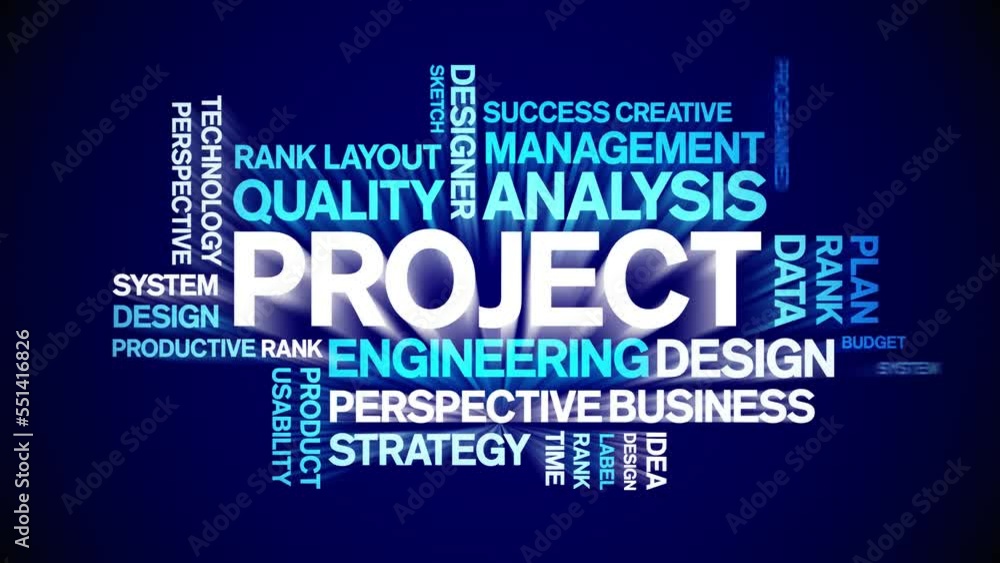 Project animated tag word cloud;text design animation kinetic ...