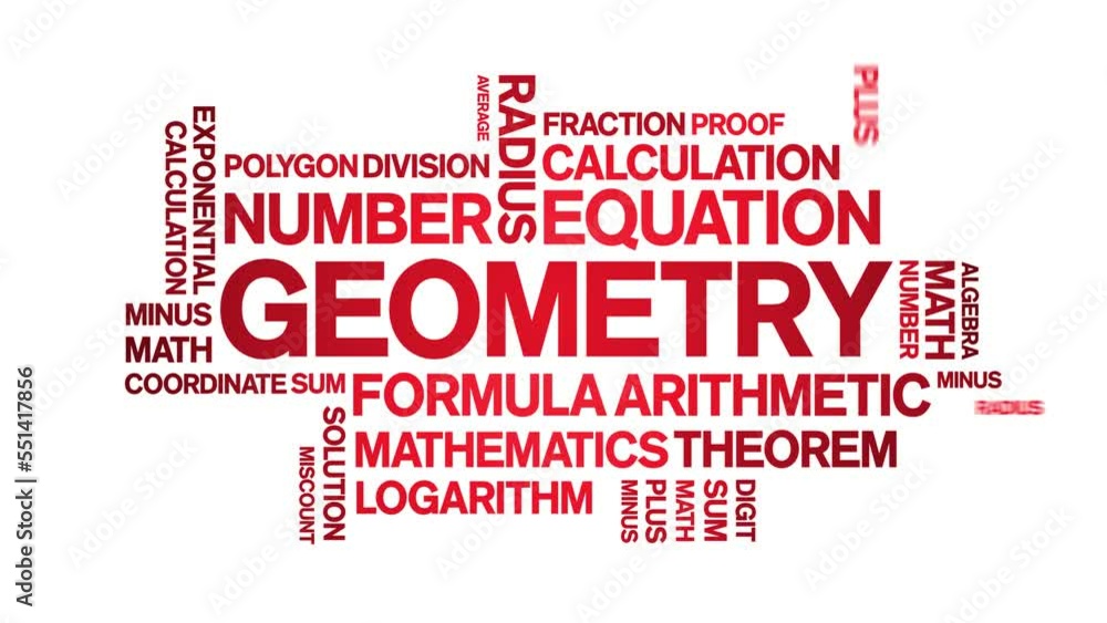 Geometry animated tag word cloud;text design animation kinetic ...