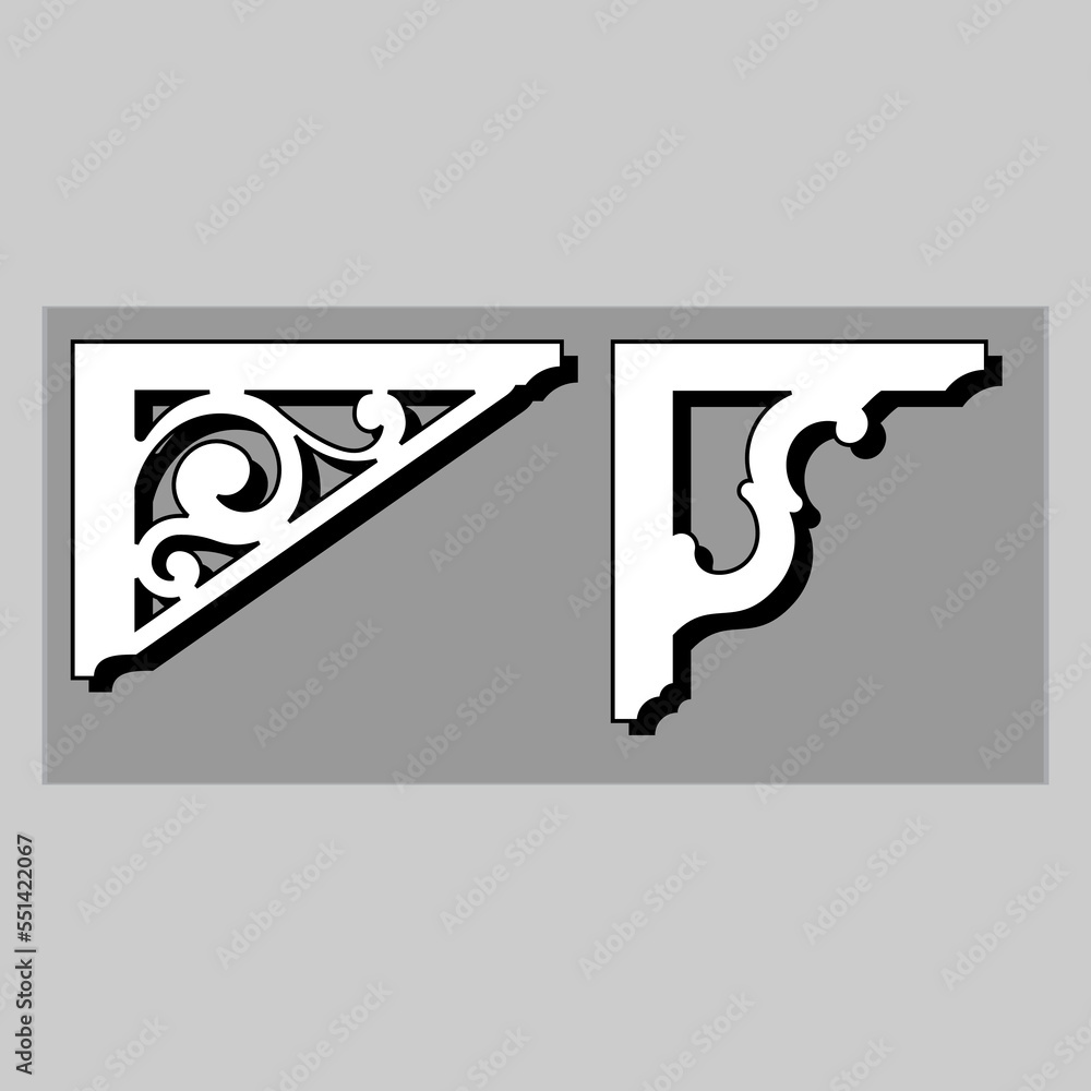 Craftsman Bracket cornice pieces for decorating or shelves. Decoration ...