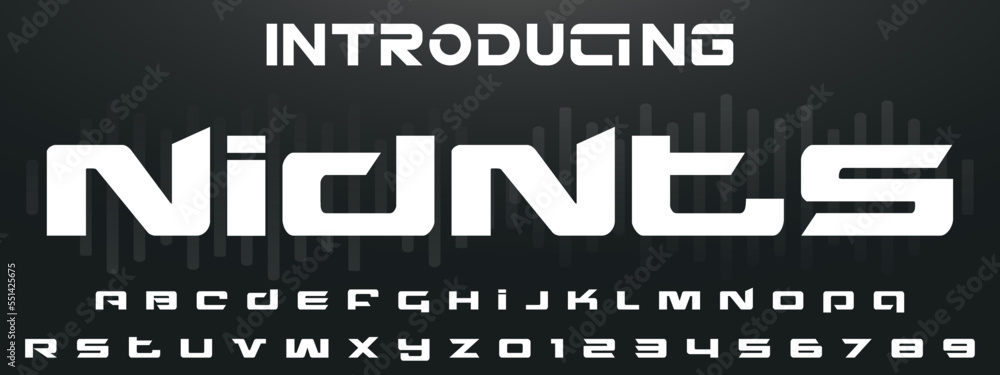 NIDNTS Luxury Minimal Modern Tech Alphabet Letter Fonts. Typography ...