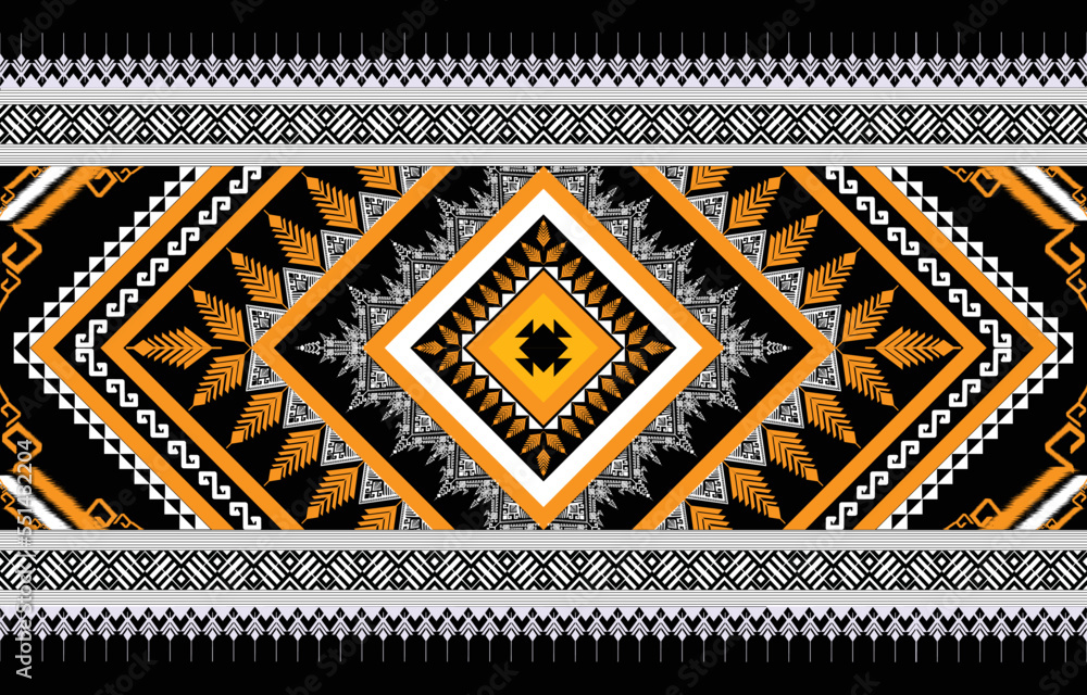 Ethnic geometric pattern vector. Native African American Mexican ...