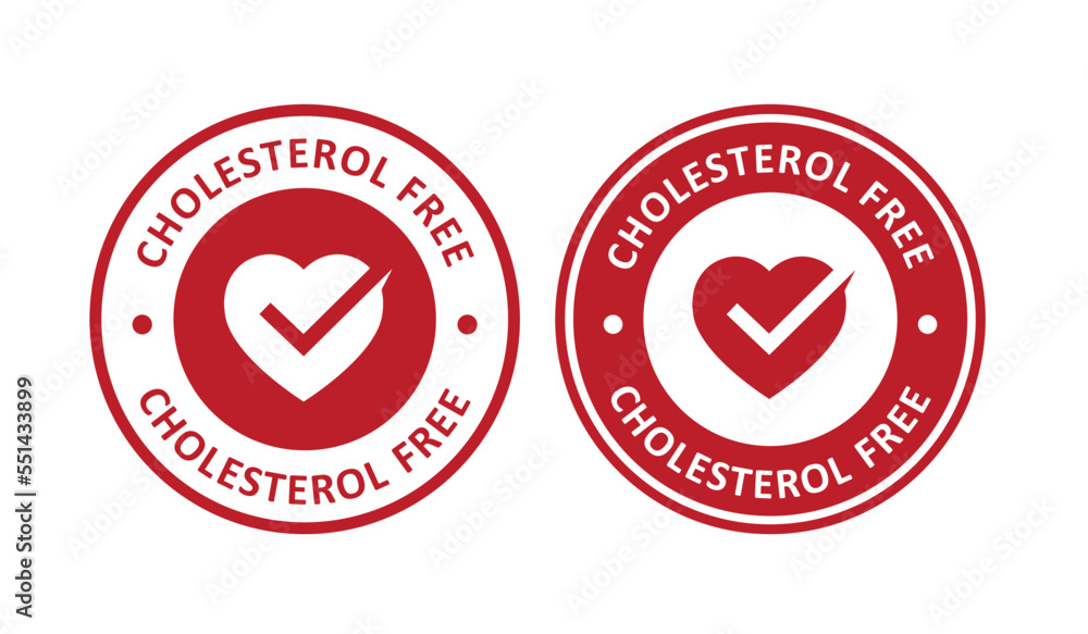 Cholesterol free logo badge design. Suitable for product label Stock ...