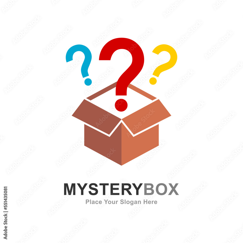 Mystery box logo vector template. Suitable for business, web, education ...