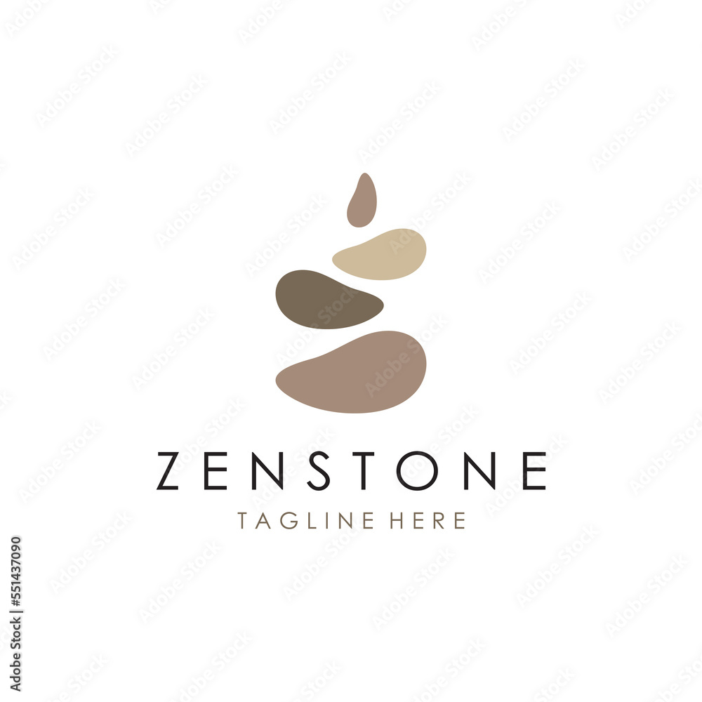 Balanced zen stone logo template Stock Vector | Adobe Stock