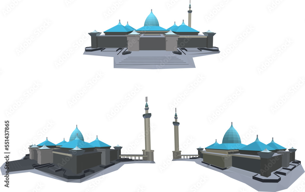 Al Akbar mosque sketch vector design with transparent background Stock ...
