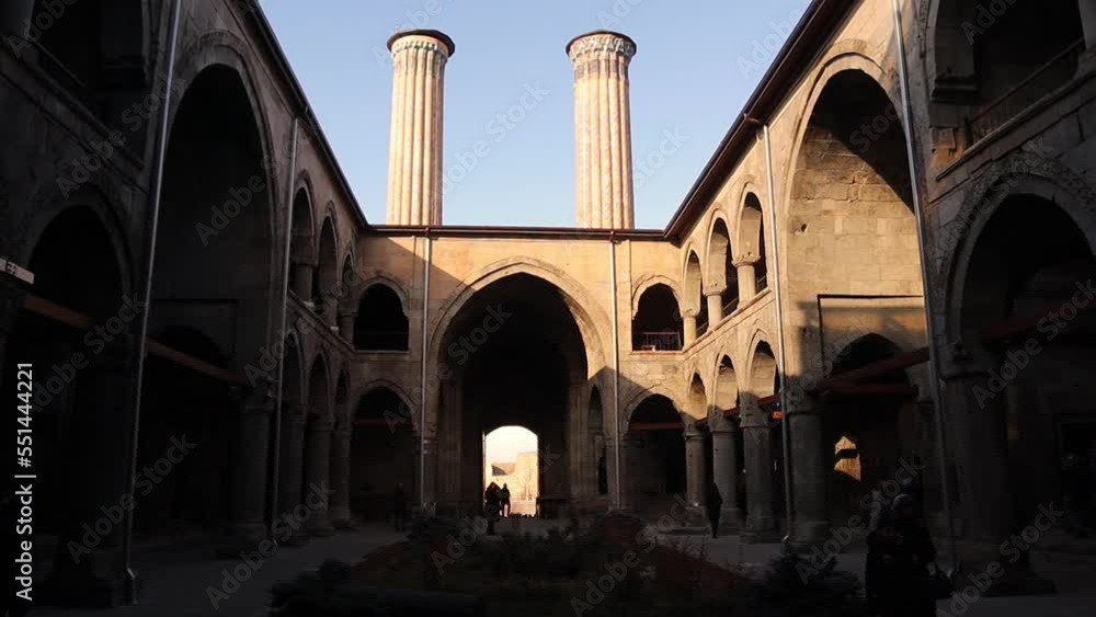 Twin Minaret school from the inside (Turkish: Çifte Minareli Medrese ...
