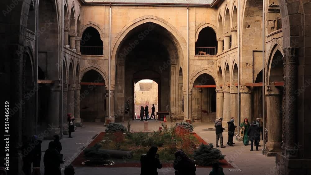 Twin Minaret school from the inside (Turkish: Çifte Minareli Medrese ...