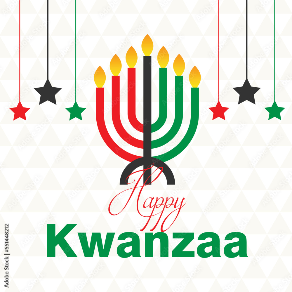 Happy Kwanzaa. December 26 until January 1. Holiday concept. Template ...