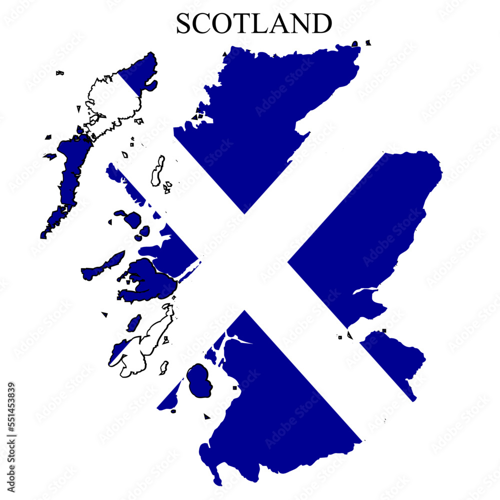 Scotland map vector illustration. Global economy. Famous country ...