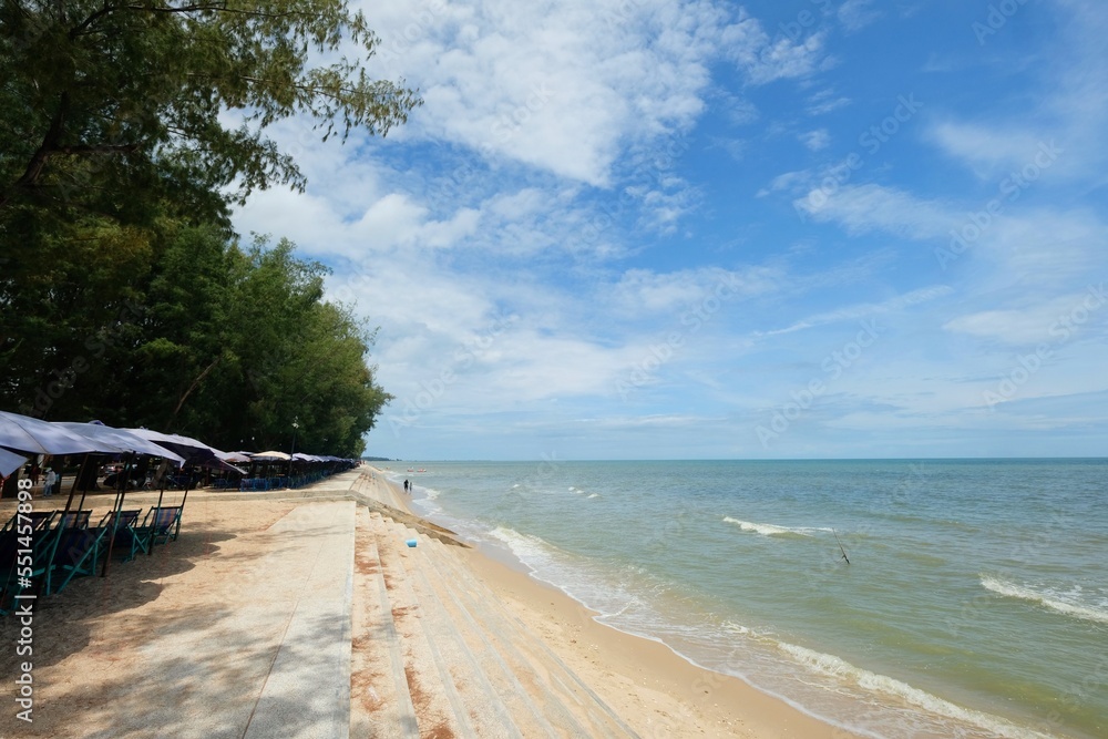 Beautiful sea, Cha-am Beach, Phetchaburi, Thailand Stock Photo | Adobe ...