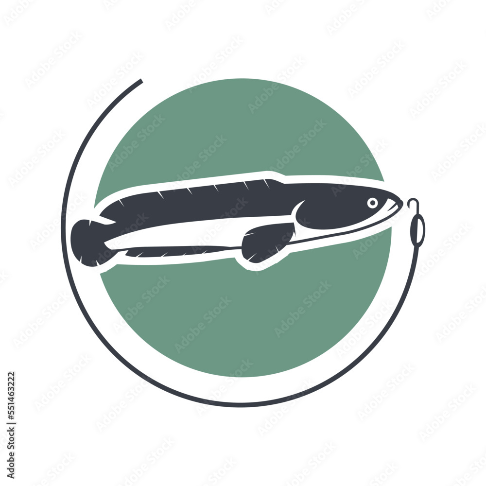 Vector of Snakehead fish illustration logo design template for ...