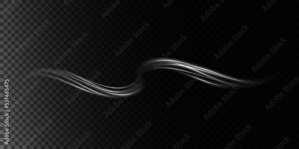 Abstract light lines of movement and speed in white. Light everyday ...