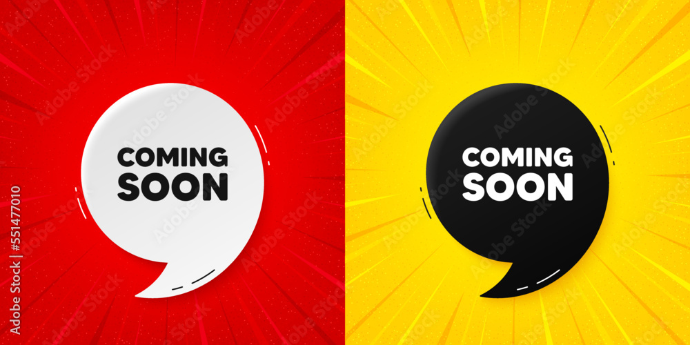 Vetor de Coming soon tag. Flash offer banner with quote. Promotion ...