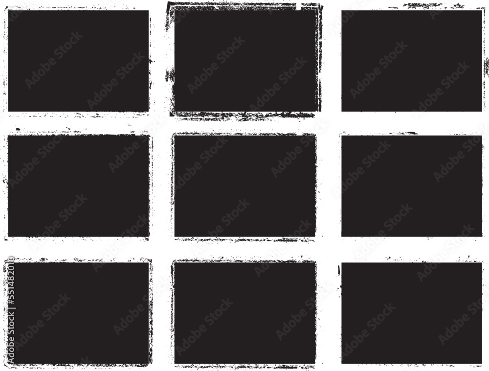 Set of Grunge Rubber Texture Stamp . Vector Illustration . Stock ベクター ...