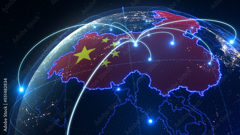 a world map of China, 3d rendering, Stock Illustration | Adobe Stock