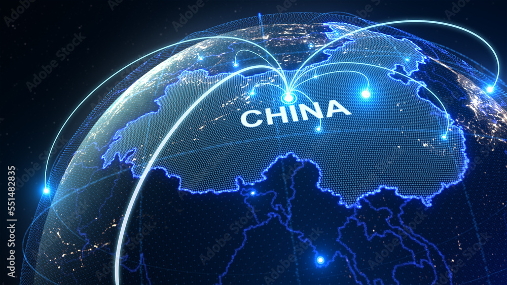 a world map of China, 3d rendering, Stock Illustration | Adobe Stock