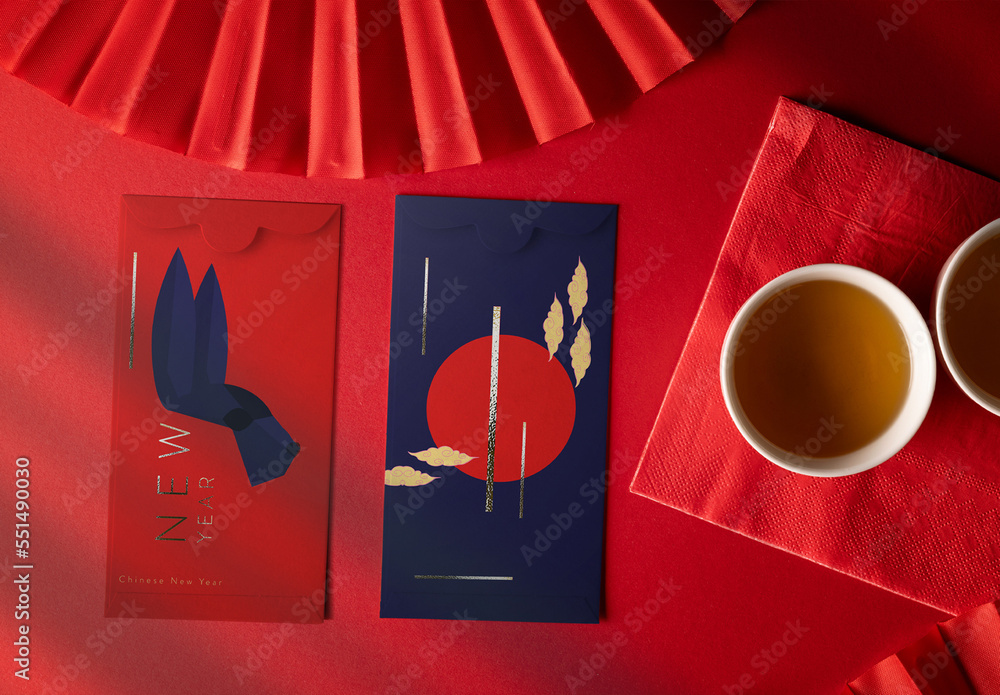 Chinese New Year Mockup Stock Template | Adobe Stock