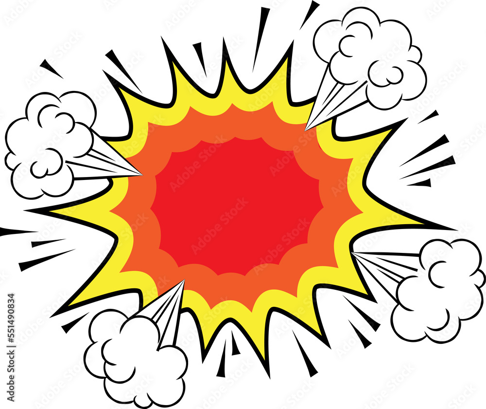 Comicbook Explosion Comic Pop Art Cartoon Design Stock Illustration ...