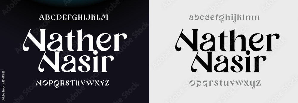 NATHER NASIR modern, luxury and tech alphabets letter set design ...