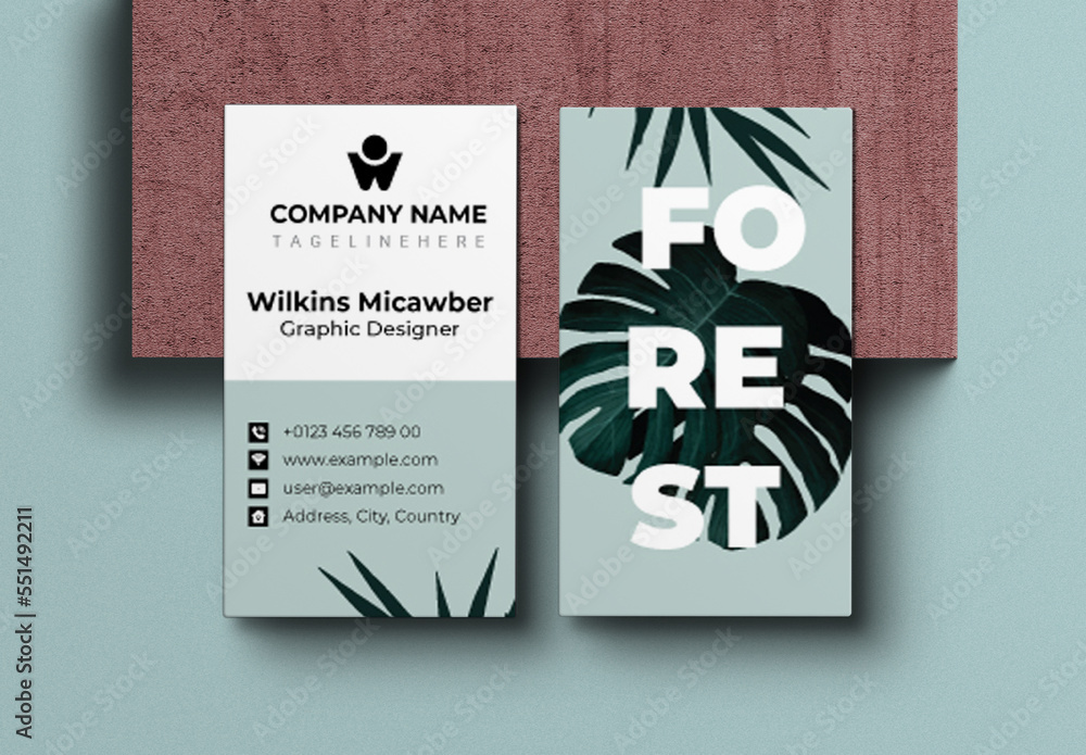 Nature Business Card Design Stock Template | Adobe Stock