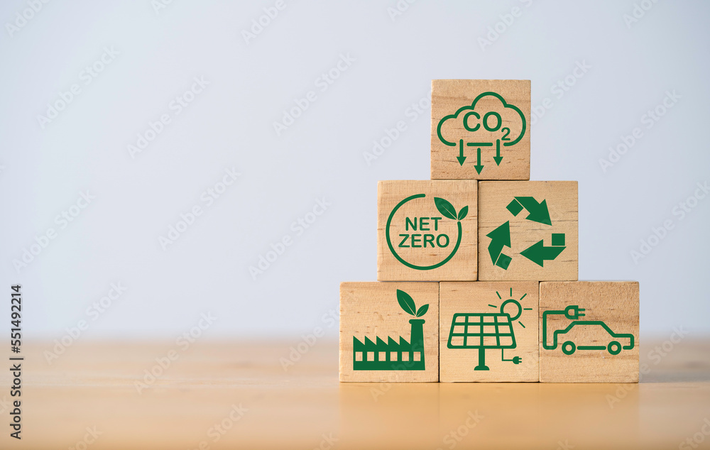 Stacking CO2 reducing ,Recycle ,Green factory icon for decrease CO2 ...