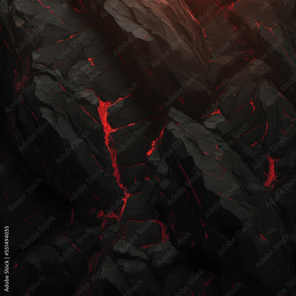 Black stone background with abstract red veins. Stock Illustration ...
