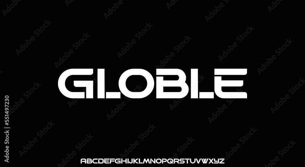 Sports minimal tech font letter set. Luxury vector typeface for company ...