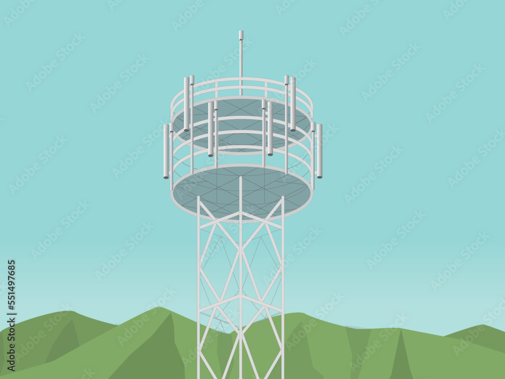 base stations in innovative smart city Pro Vector Stock Vector | Adobe ...